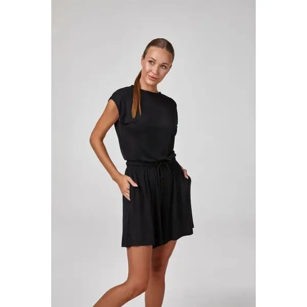 FOREVER & ALWAYS Lesie Modal Short Jumpsuit - Black