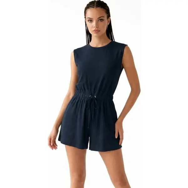 FOREVER & ALWAYS Lesie Modal Short Jumpsuit - Navy