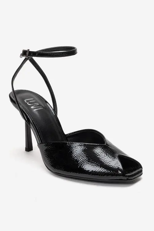 PROLOGUE SHOES Ankle Strap Stiletto Pump - Black