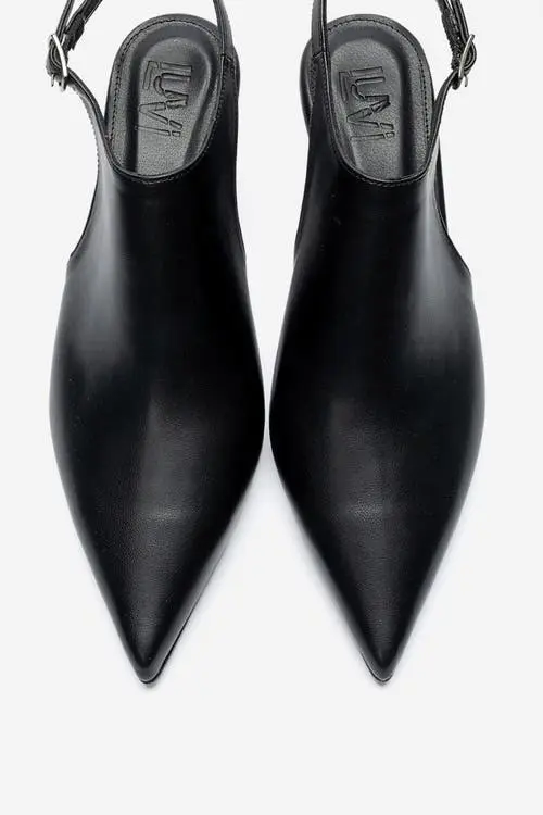 PROLOGUE SHOES Vosalie Slingback Stiletto Pump - Black
