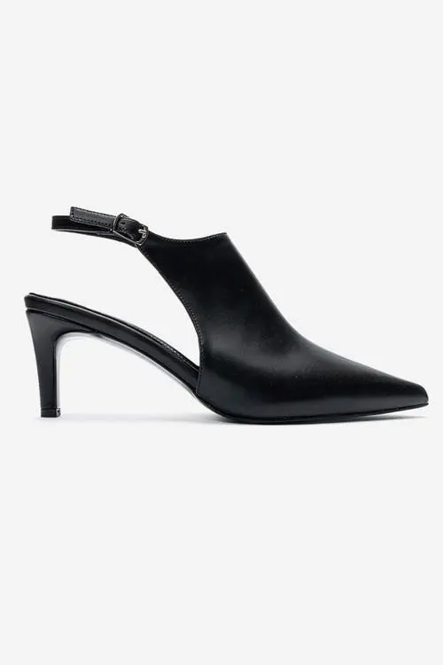 PROLOGUE SHOES Vosalie Slingback Stiletto Pump - Black