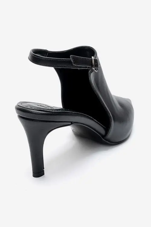 PROLOGUE SHOES Vosalie Slingback Stiletto Pump - Black