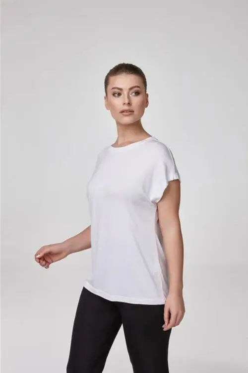 FOREVER & ALWAYS Liona Modal Blend Soft Stretch Everyday Top - White
