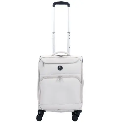 MARTHA STEWART Expandable Spinner Carry-on Luggage - Light Grey