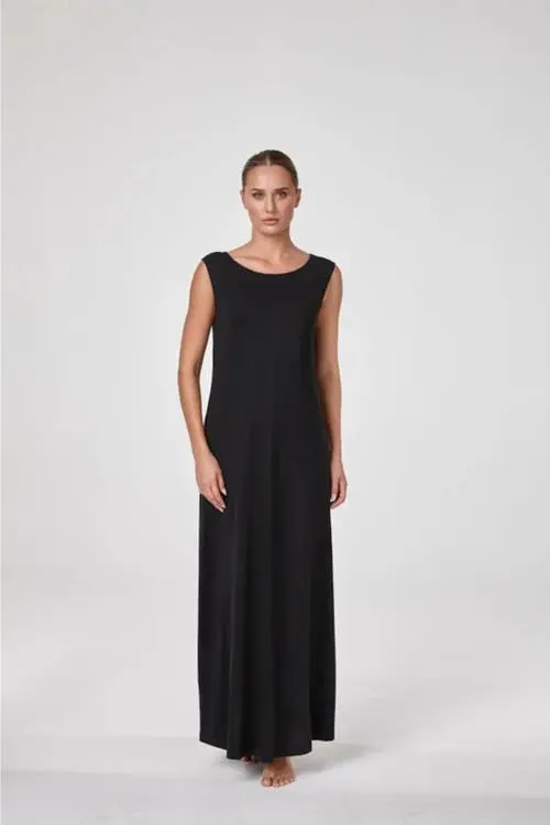 FOREVER & ALWAYS Kalie Boat Neck Modal Maxi Dress