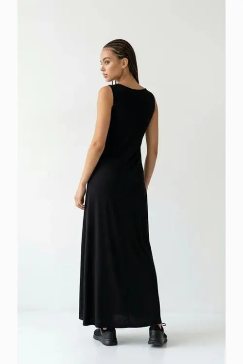 FOREVER & ALWAYS Kalie Boat Neck Modal Maxi Dress