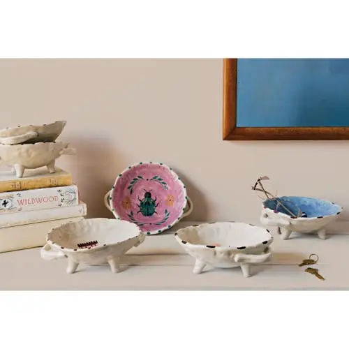 DANICA BRANDS Footed Venus Bowlset Of 2