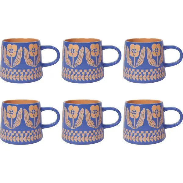 DANICA BRANDS Teppi Mugset Of 6