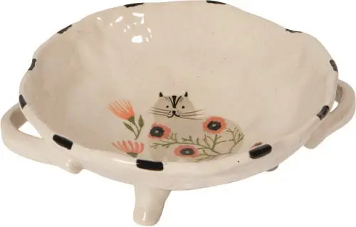 DANICA BRANDS Footed Catbloom Bowlset Of 2