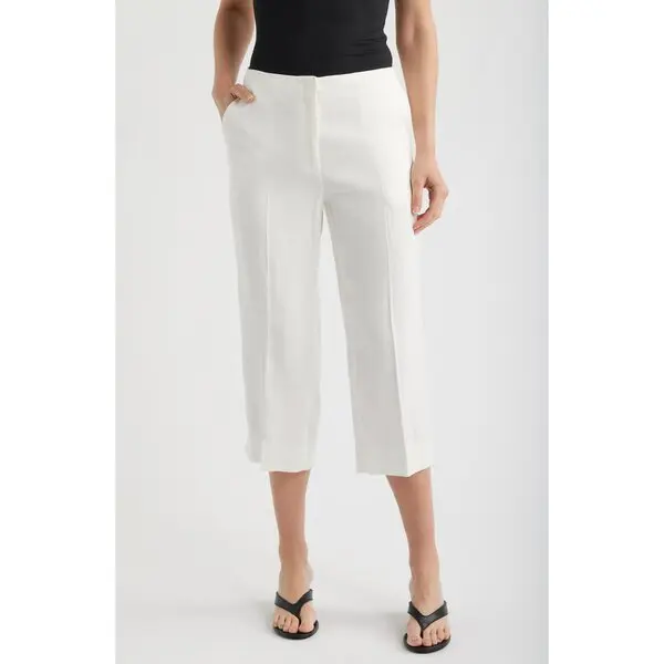 Theory Slit Capri Pants - Ivory