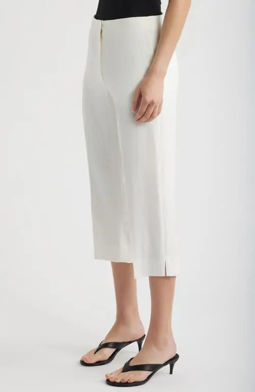 Theory Slit Capri Pants - Ivory