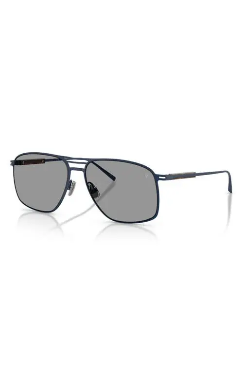Brunello Cucinelli Titanium Rectangular Sunglasses