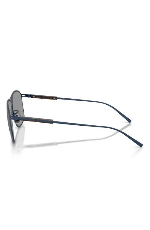 Brunello Cucinelli Titanium Rectangular Sunglasses