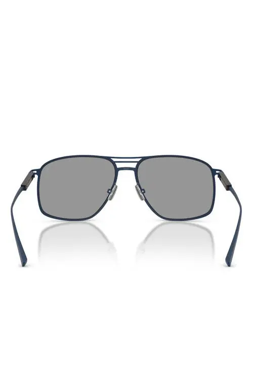 Brunello Cucinelli Titanium Rectangular Sunglasses