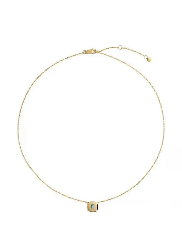 Monica Vinader Tone Blue Topaz Gemdrop Necklace - Gold