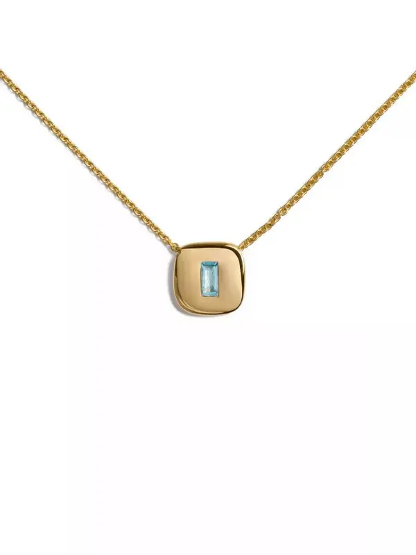 Monica Vinader Tone Blue Topaz Gemdrop Necklace
