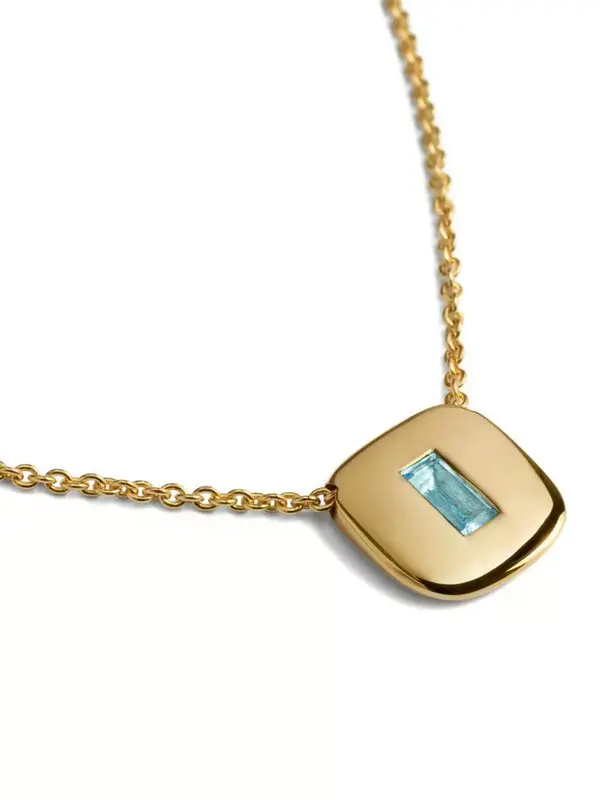 Monica Vinader Tone Blue Topaz Gemdrop Necklace