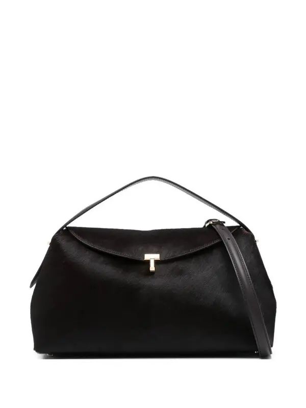 TOTEME T-lock Pony Hair Top Handle Bag - Red