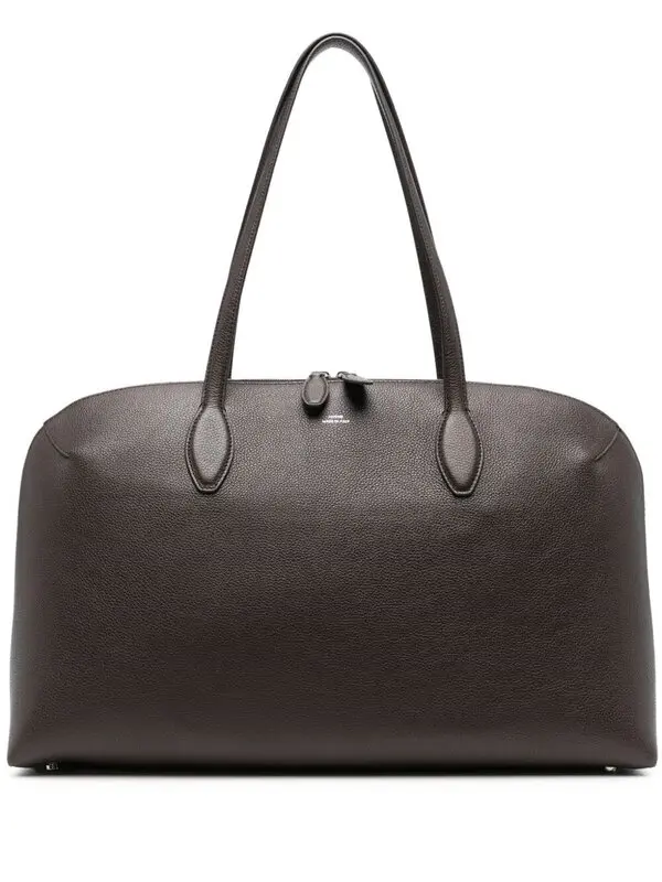 TOTEME Grained Leather Day Tote Bag - Brown
