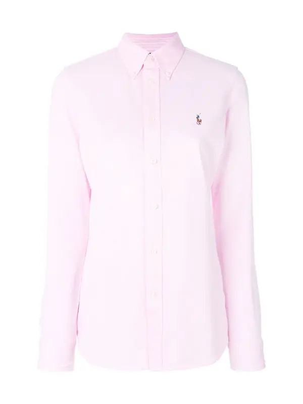 Polo Ralph Lauren Slim Fit Knit Cotton Oxford Shirt - Pink