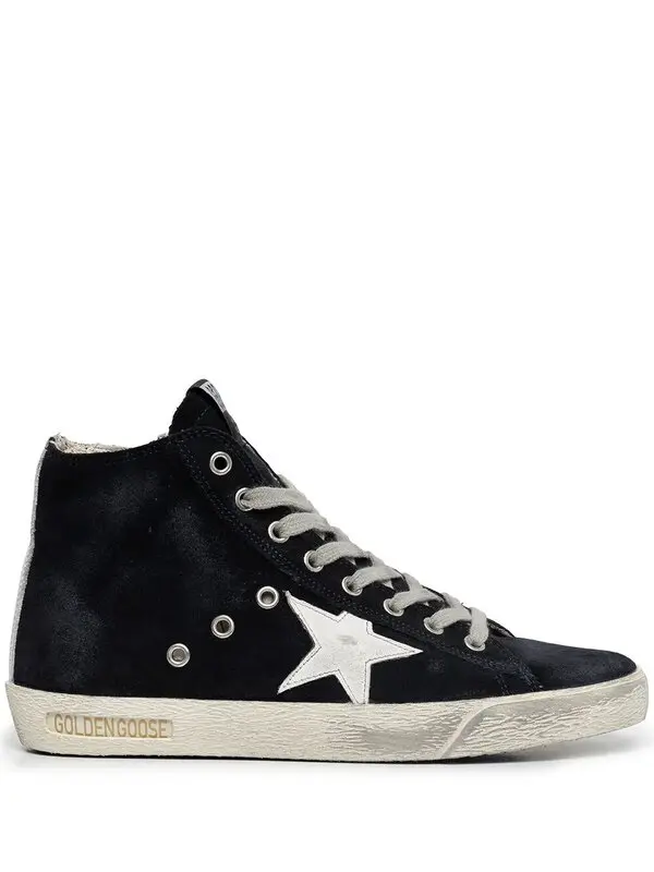GOLDEN GOOSE Francy Suede High Top Sneakers With Leather Star