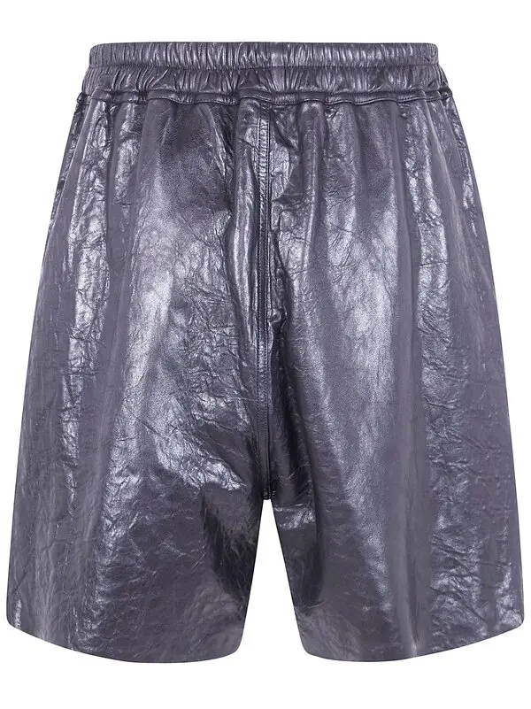 Rick Owens Leather Drawstring Shorts