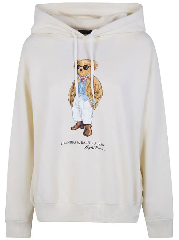 Polo Ralph Lauren Bear" Hooded Sweatshirt - Beige