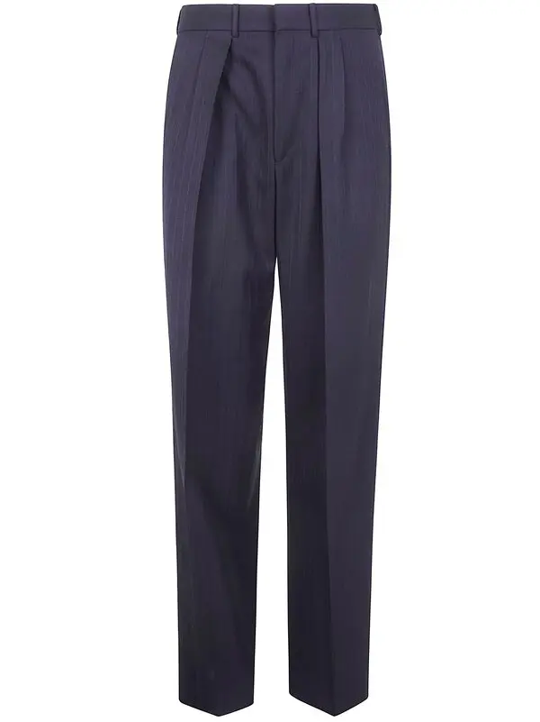 TOM FORD Solid Satin Stripe Double Pleat Pants