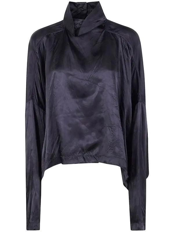 Rick Owens Jumbo Tabard Cropped Top - Black