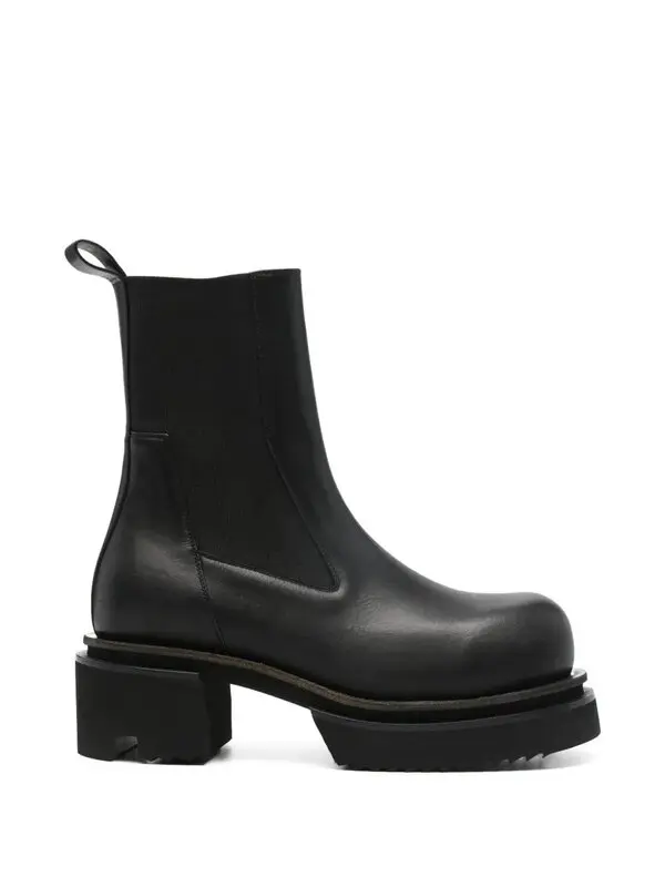 Rick Owens Beatle Bogun" Leather Boots - Black