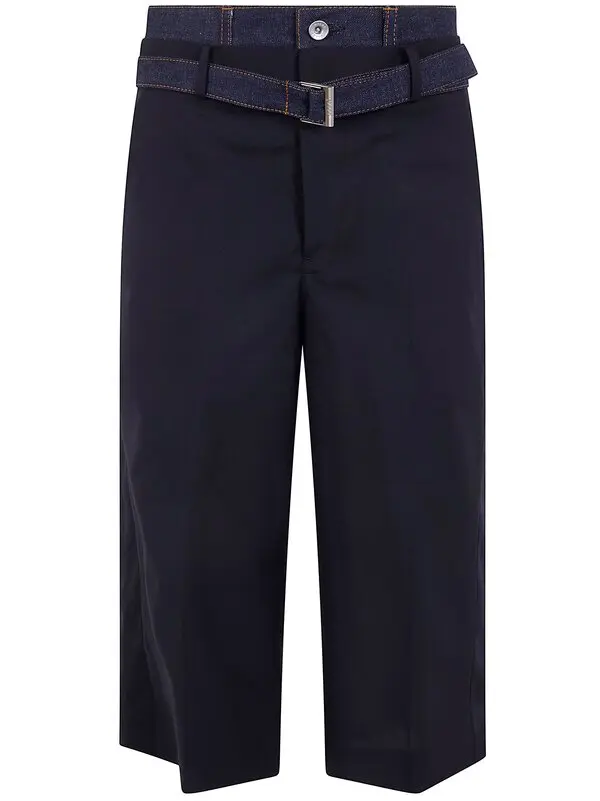 Sacai Suiting X Denim Belted Pants