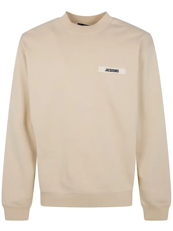 Jacquemus Le Sweatshirt Gros Grain Crewneck Sweatshirt - Beige