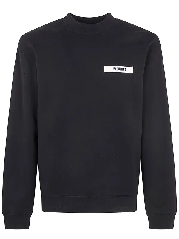 Jacquemus Le Sweatshirt Gros Grain" Round Neck Sweatshirt - Black
