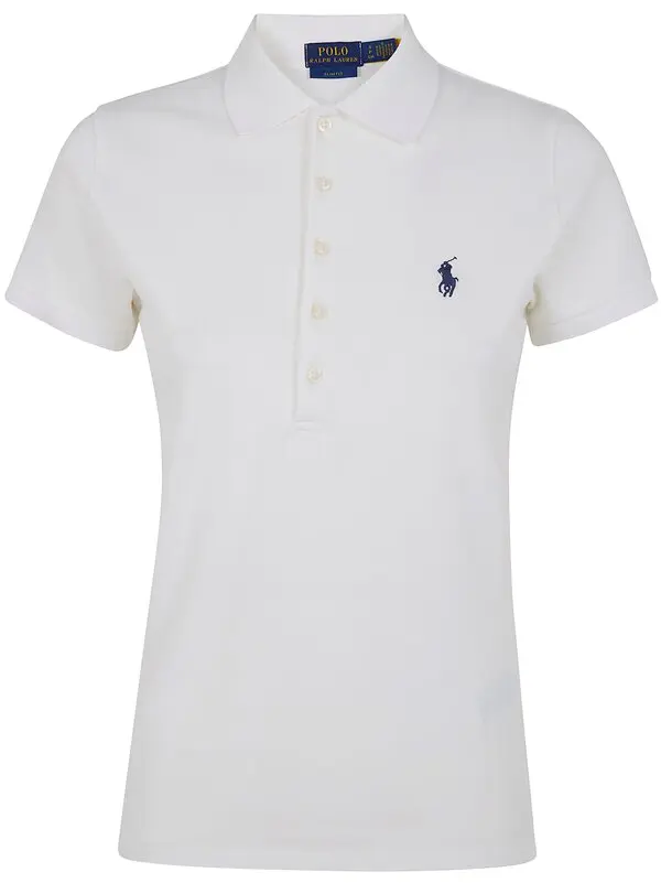 Polo Ralph Lauren Julie" Short Sleeves Polo Shirt - White