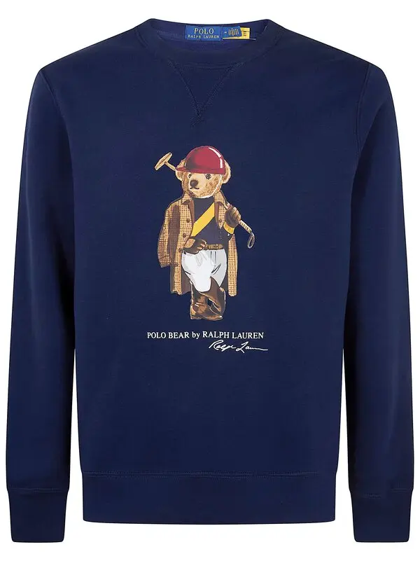 Polo Ralph Lauren Society Bear" Crewneck Sweatshirt - Blue