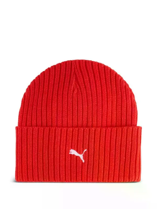 PUMA Evercat Fundamental Ribbed-knit Beanie Hat - Red