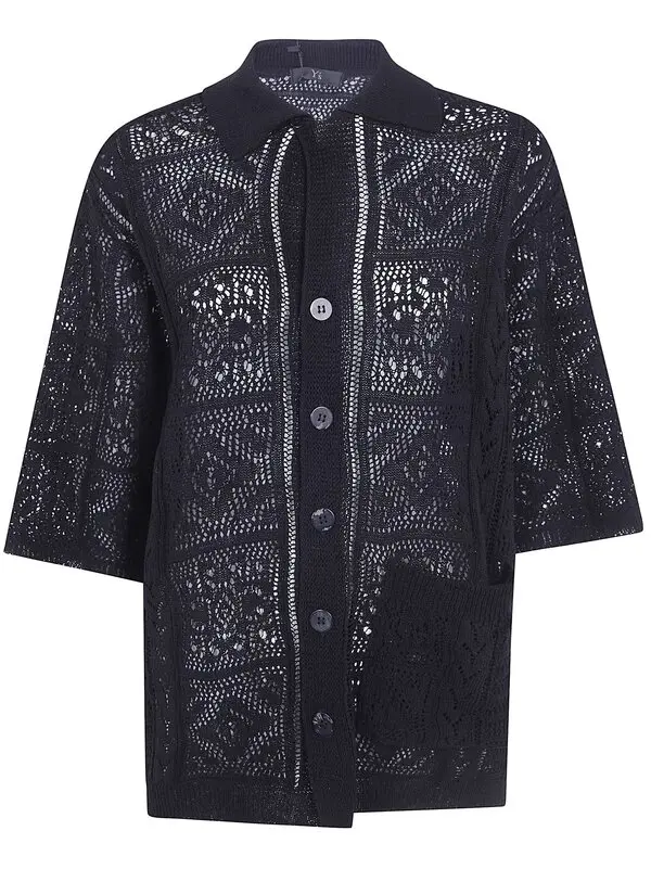 Y`S Open Collar Knit Shirt