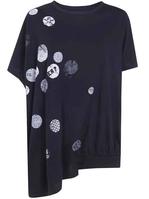 Y`S Y's Asymmetrical Oversized Cotton T-shirt