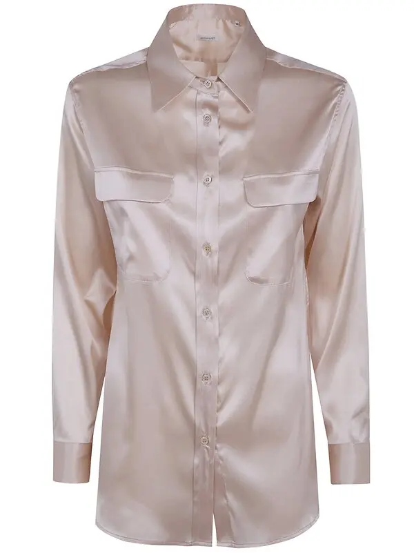 ARCHIVIO67 Long Sleeve Satin Stretch Shirt