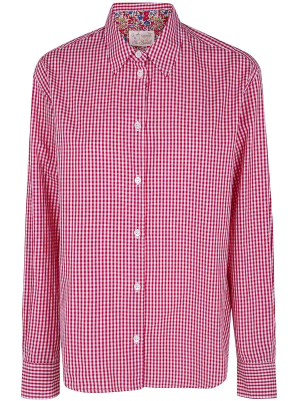 MC2 SAINT BARTH Meredith" Cotton Gingham Shirt - Red