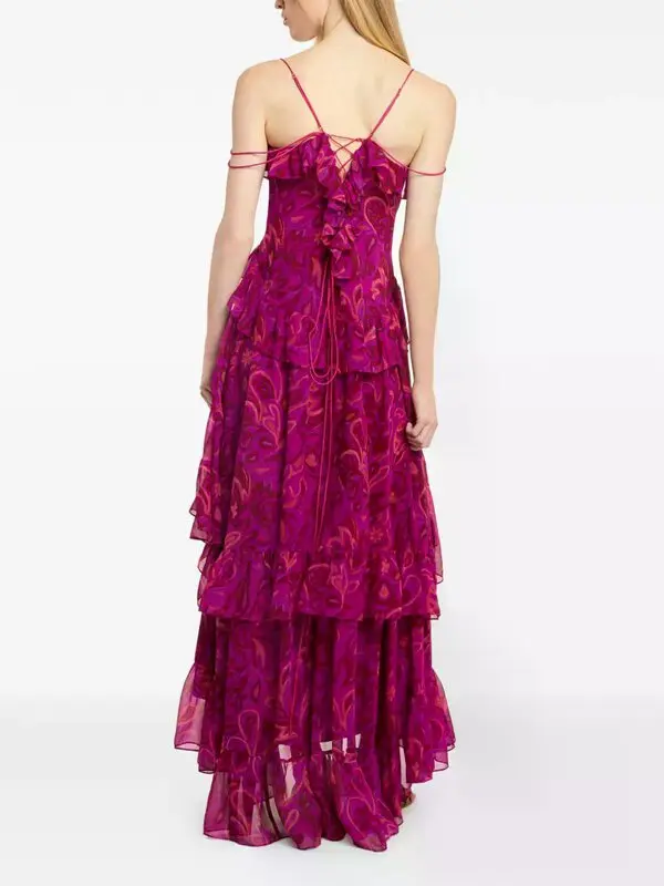 Cinq À Sept Paisley-print Ruffled Maxi Dress
