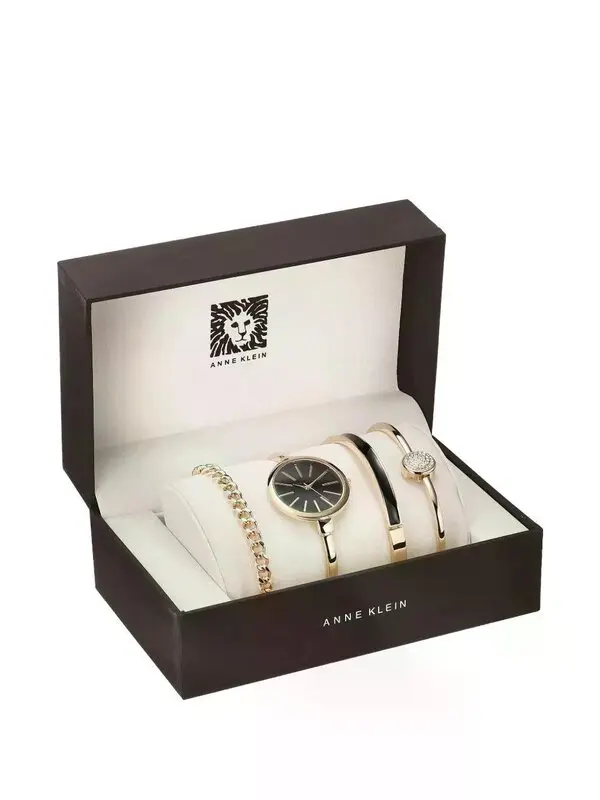 Anne Klein Dial Round Case Watch With Three Bracelets