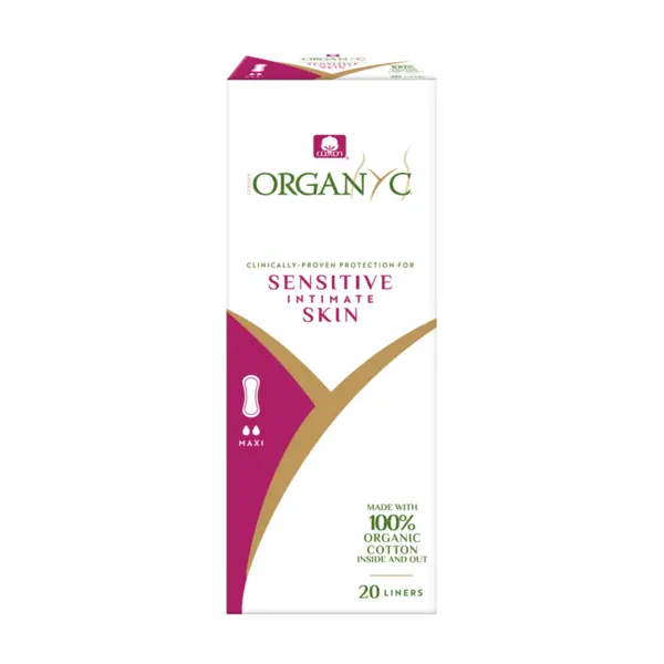 ORGANYC 100% Certified Organic Cotton Panty Liner, Maxi Flow - One-color