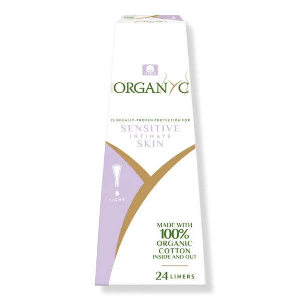 ORGANYC 100% Certified Organic Cotton Thong Panty Liners, Ultra Thin - One-color