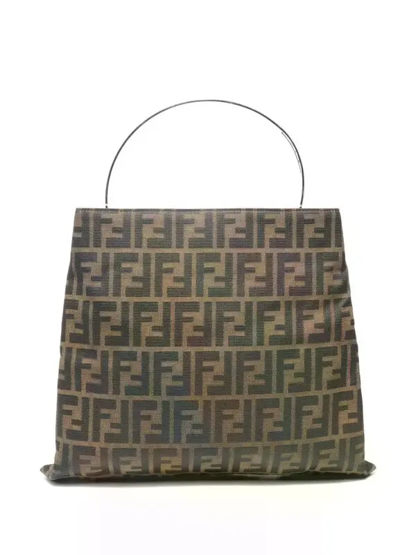 Fendi Zucca Pattern Metal-handle Bag