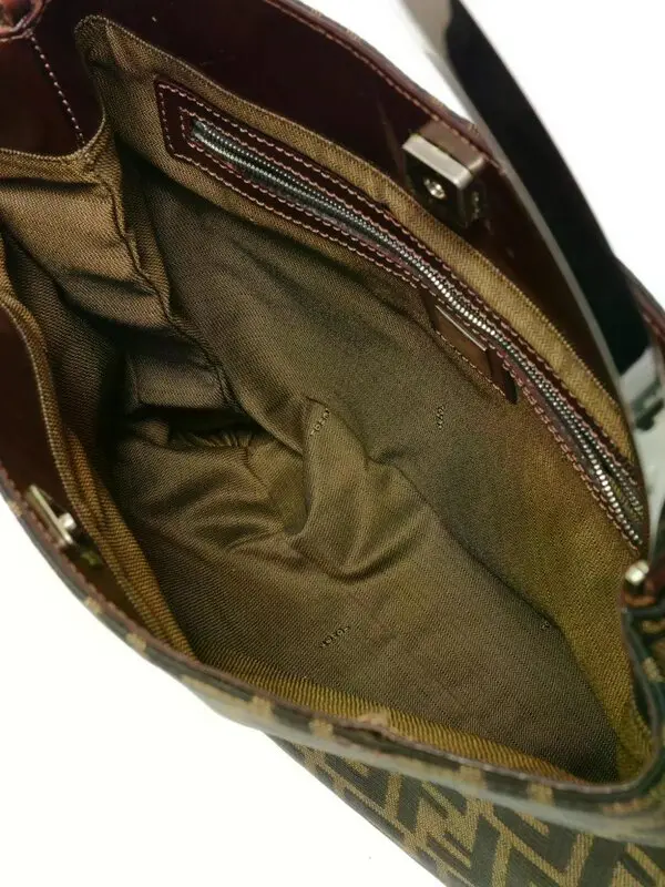Fendi Zucca Pattern Metal-handle Bag