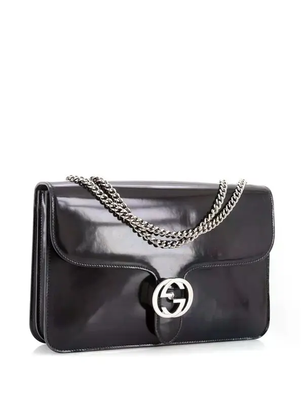 Gucci Interlocking Patent Medium Shoulder Bag