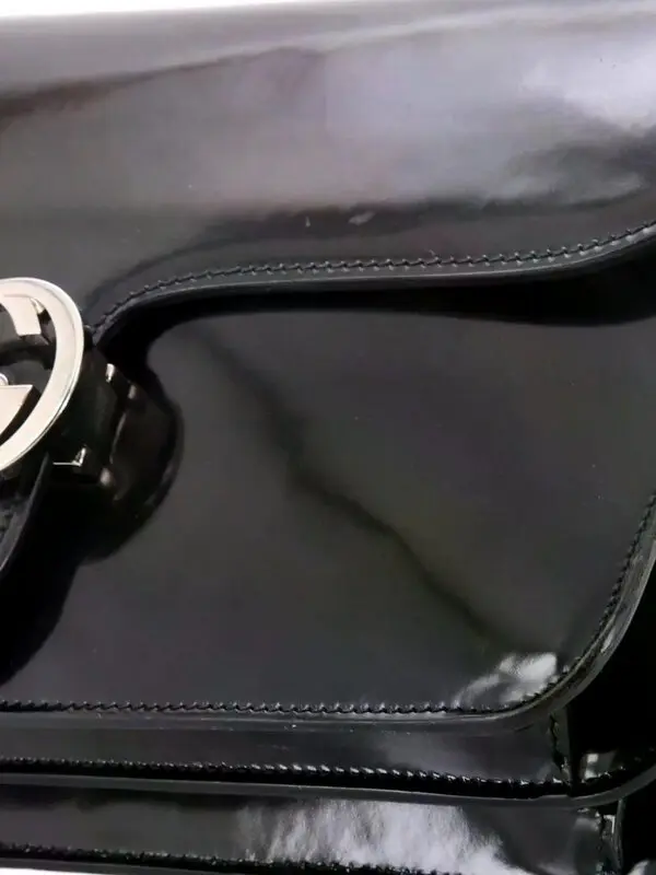 Gucci Interlocking Patent Medium Shoulder Bag
