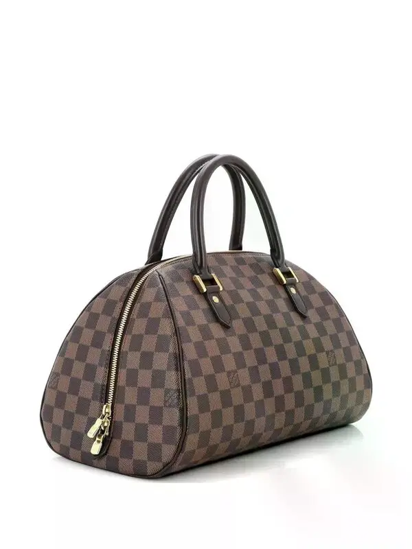 LOUIS VUITTON Damier Ebène Ribera Mm Handbag - Brown