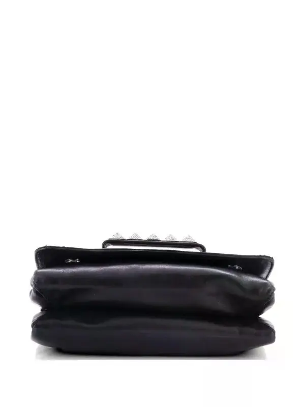 Valentino Garavani Va Va Voom Crystal Studs Leather Clutch Bag